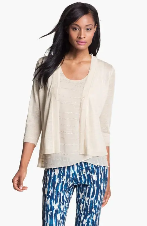 NIC+ZOE Oceanside' Cardigan - Sandshell