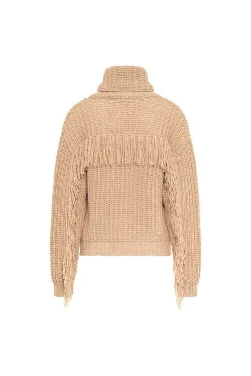 MAISON COMMON Fringed Turtle Neck Pullover