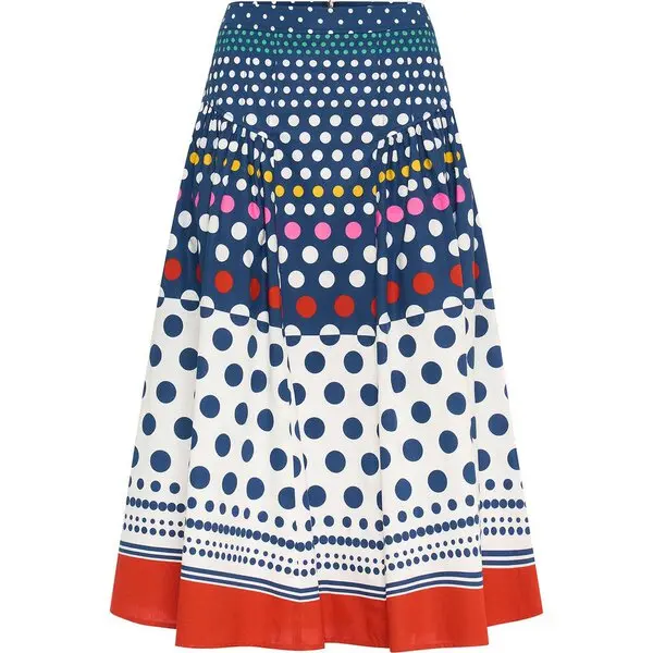 MAISON COMMON Printed Cotton Midi Skirt