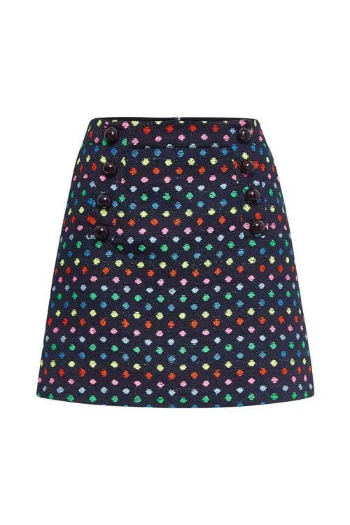 MAISON COMMON Dotted Tweed Short Skirt