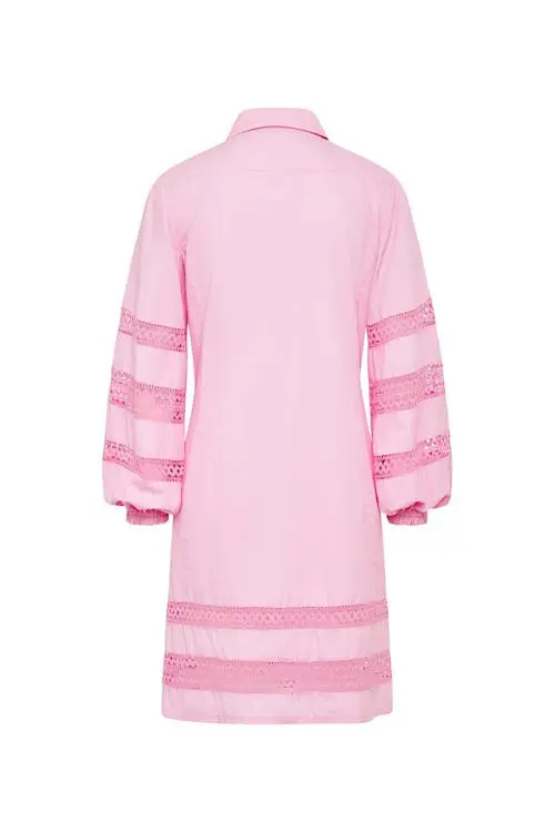 MAISON COMMON Knee-length Cotton Blend Dress With Macrame Details