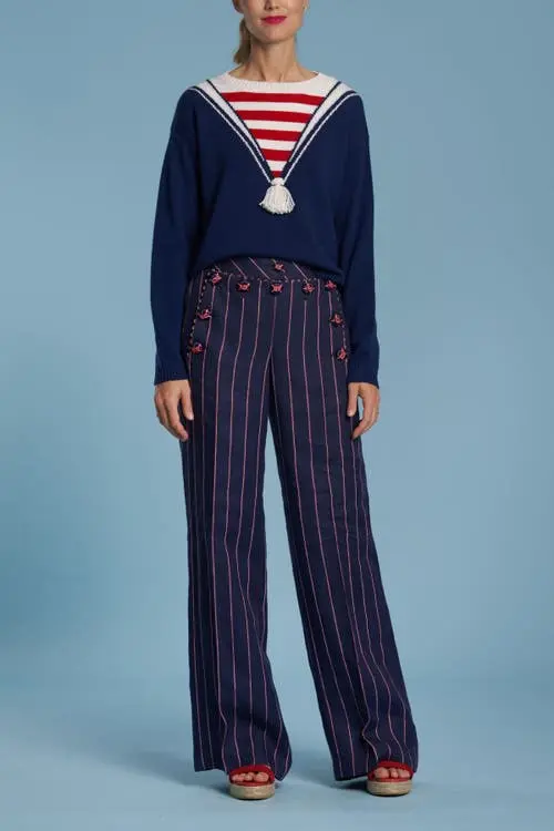 MAISON COMMON Sailor Pullover With Tassel Detail