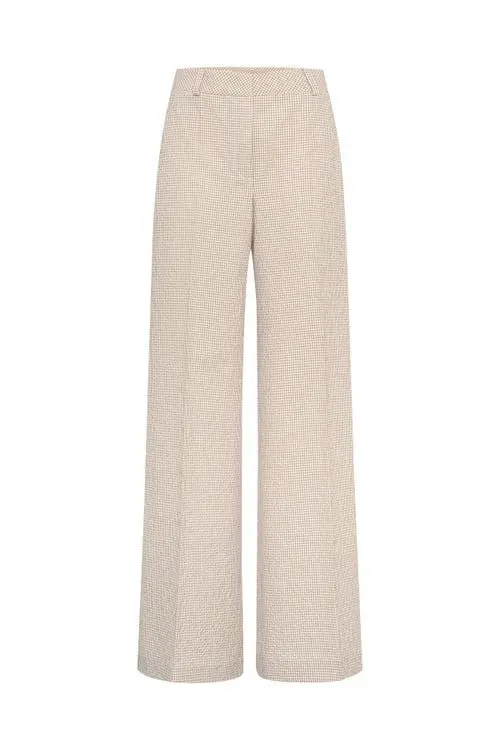 MAISON COMMON Wide Leg Vichy Trousers