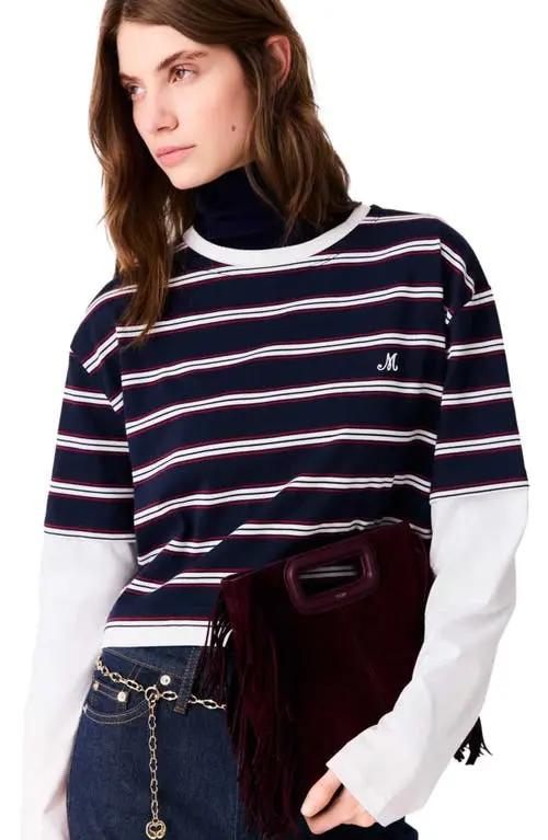 Maje Layered-effect T-shirt