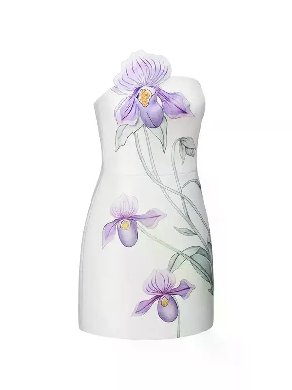 Jw Pei One-shoulder Floral Print Dress