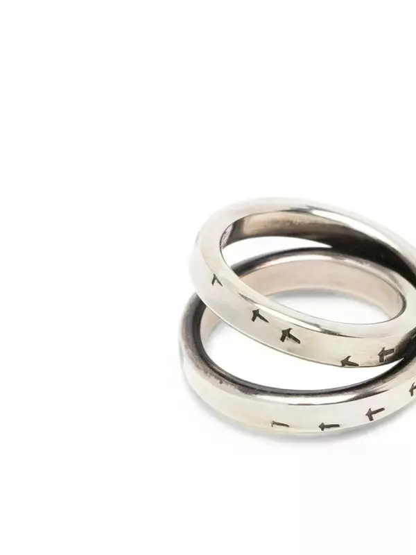 Werkstatt:München Engraved Bird Motif Rings
