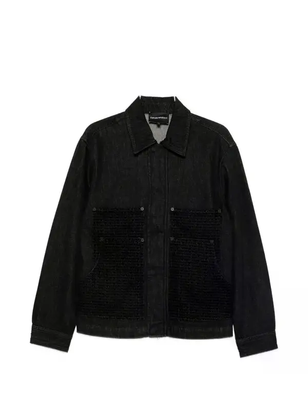 Emporio Armani Logo-pattern Denim Jacket