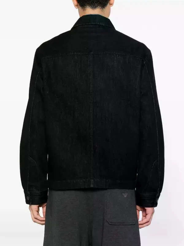 Emporio Armani Logo-pattern Denim Jacket