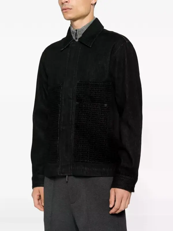 Emporio Armani Logo-pattern Denim Jacket