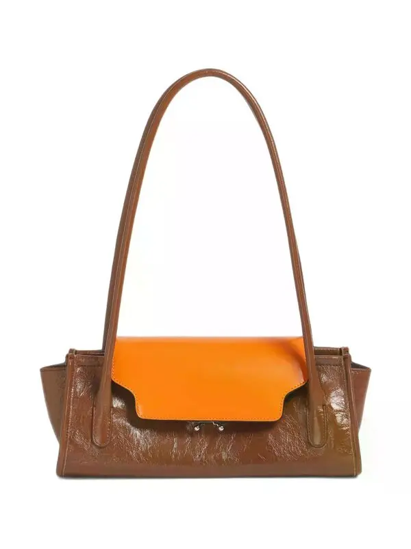 Marni And Orange Leather Trunkette Bag