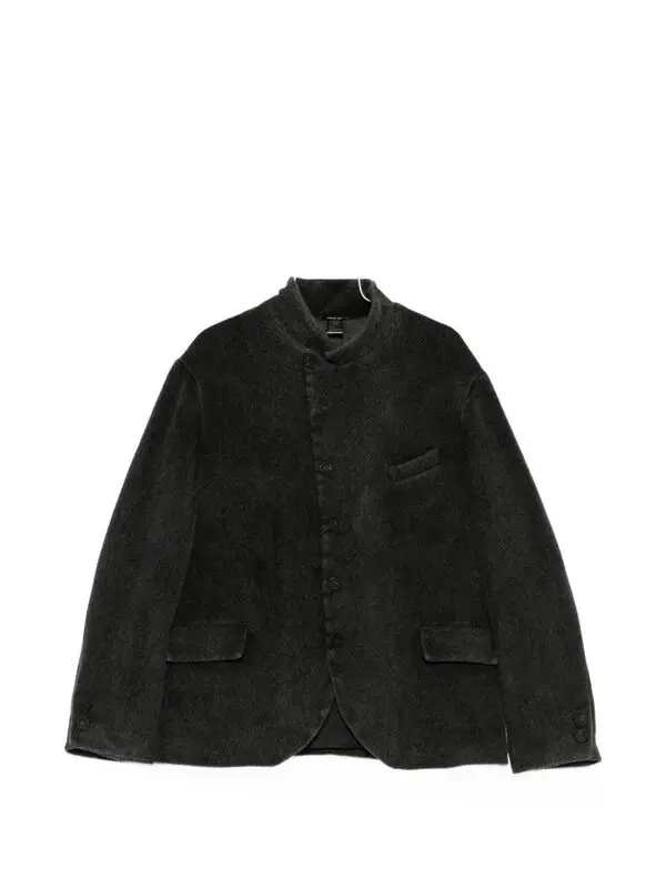 Avant Toi High-neck Button-up Blazer - Grey