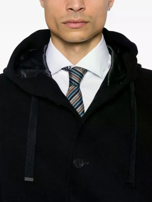 MANUEL RITZ Hooded Button-up Coat