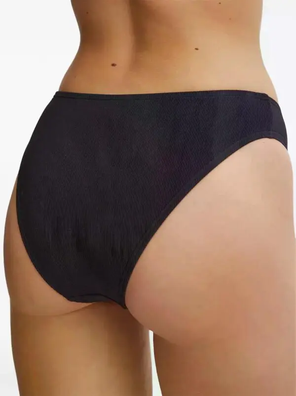 Michael Kors Ribbed-knit Bikini Bottoms - Black