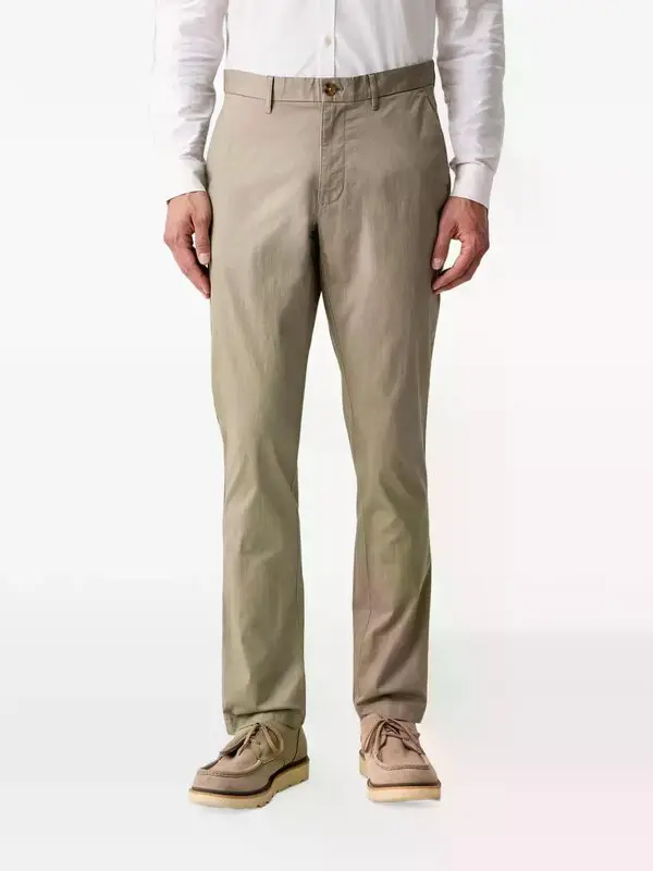 Michael Kors Cotton-blend Chino Trousers With A Slim Fit - Neutrals