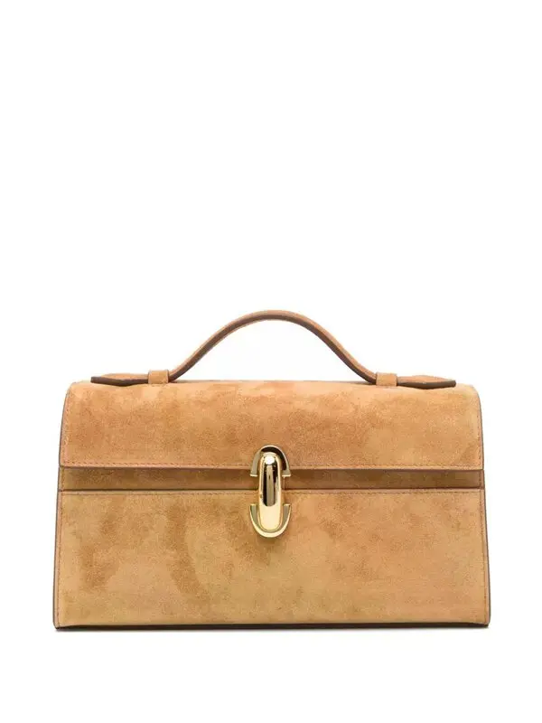 Savette Suede Top Handle Shoulder Bag - Brown