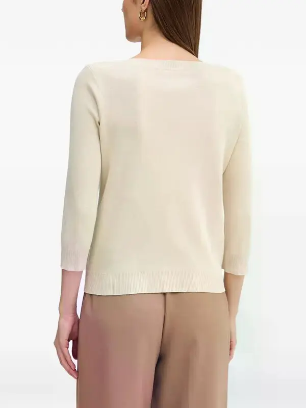 BENETTON Boat Neck Sweater With Three-quarter Sleeves