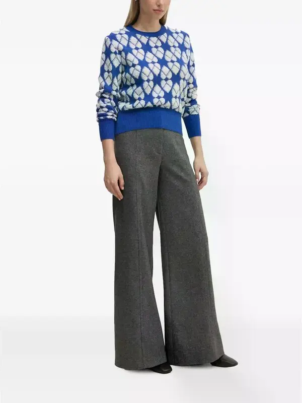 BENETTON Argyle Pattern Knit Sweater - Blue