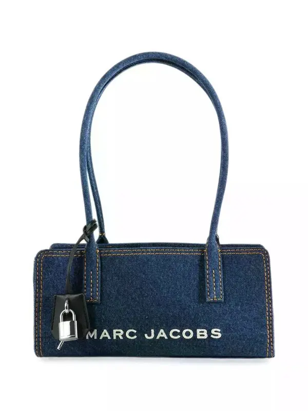 Marc Jacobs Logo Print Denim Shoulder Bag - Blue