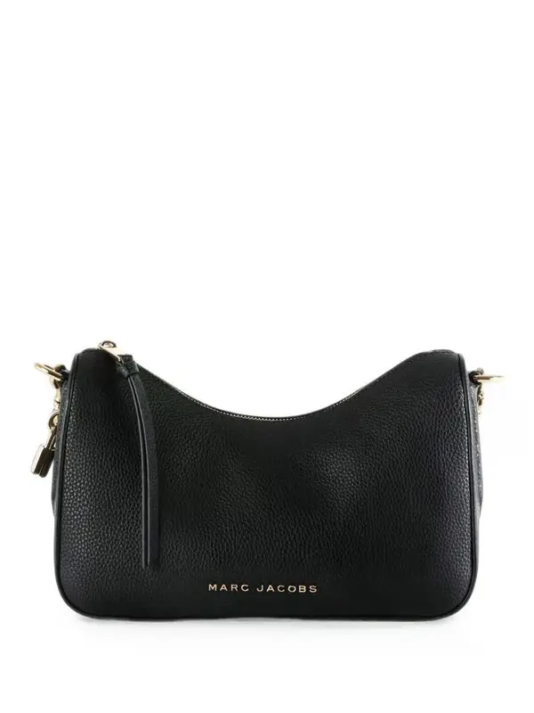 Marc Jacobs Logo-print Pebbled Leather Shoulder Bag - Black