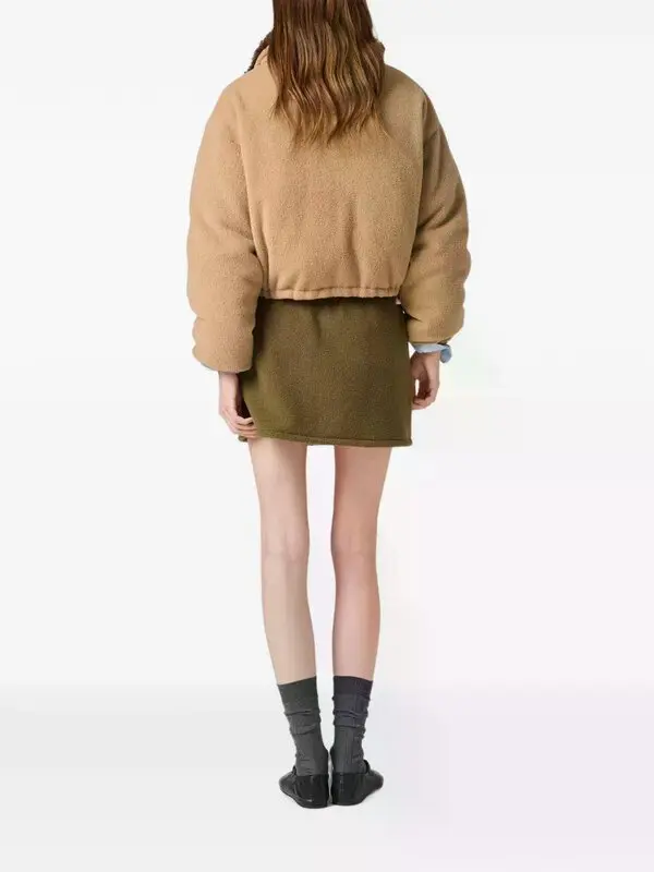 Miu Miu Logo-embroidered Fleece Jacket