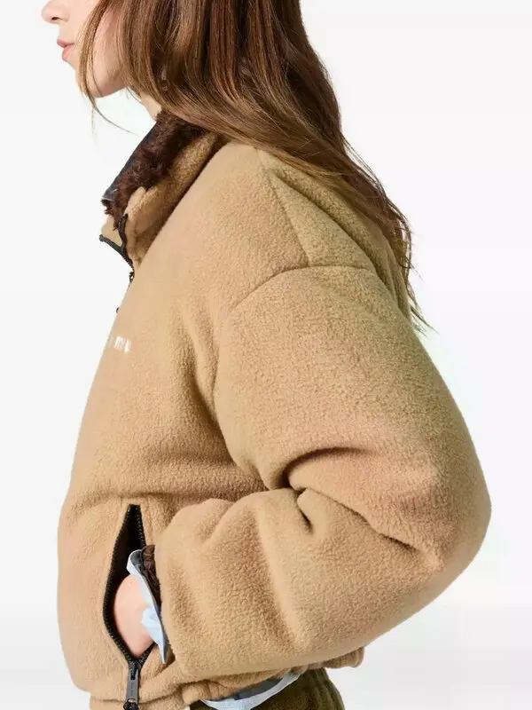 Miu Miu Logo-embroidered Fleece Jacket