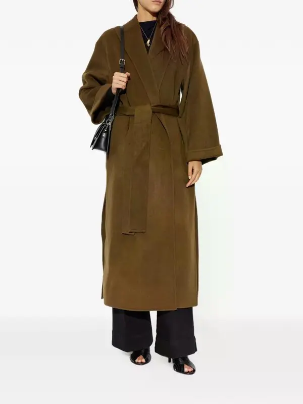 BY MALENE BIRGER Trullem Belted Shawl-collar Coat