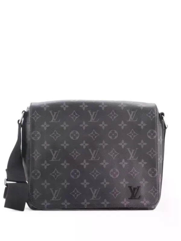 LOUIS VUITTON District Messenger Bag Monogram Eclipse Canvas Pm Crossbody Bag - Black