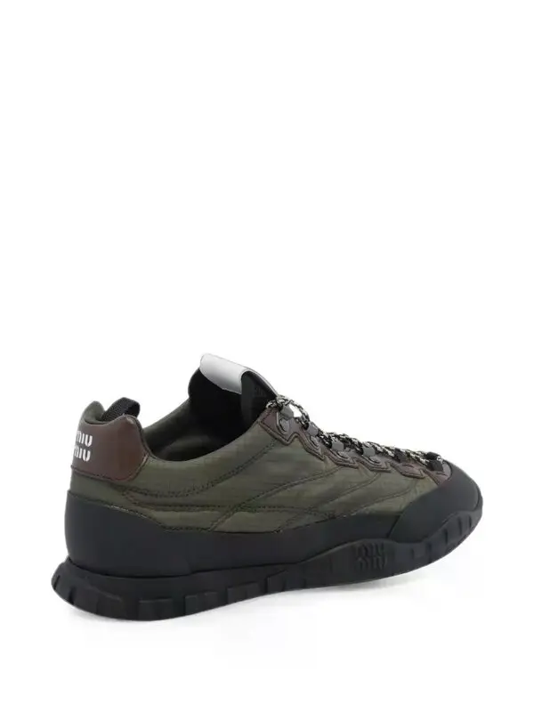 Miu Miu Technical Fabric And Leather Sneakers