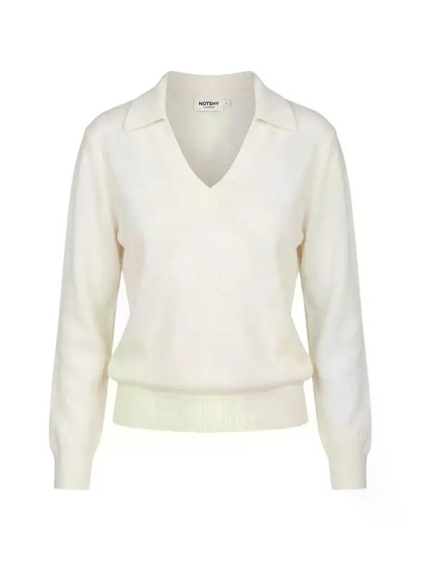 NOTSHY Palmer V-neck Spread-collar Sweater