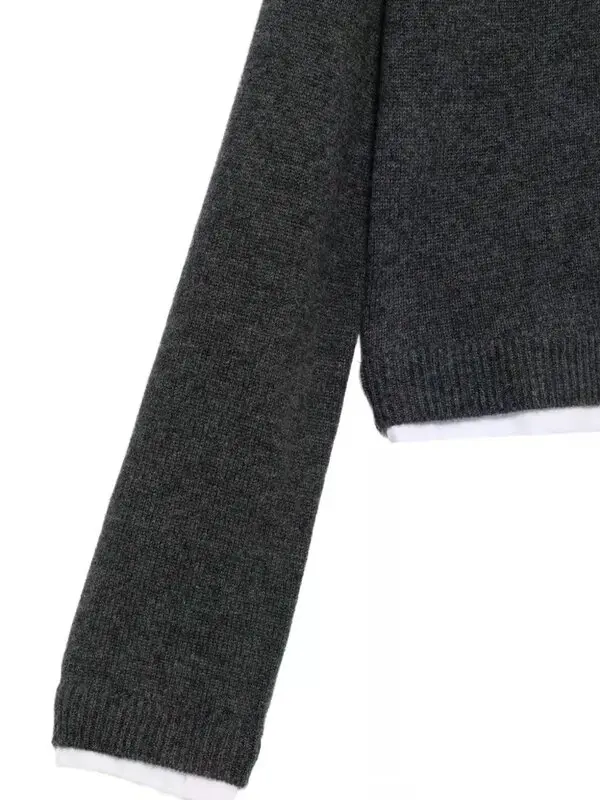SEMICOUTURE Layered-effect Raglan-sleeve Sweater