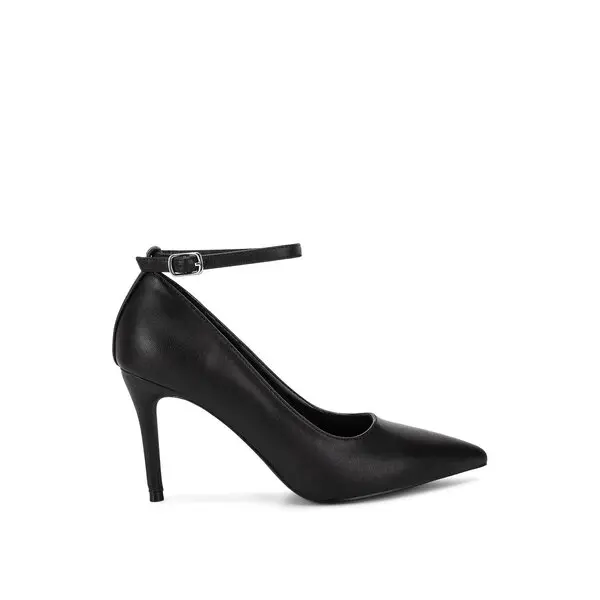 RAG & CO Dittany Ankle Strap Stiletto Heel Pumps Leather By