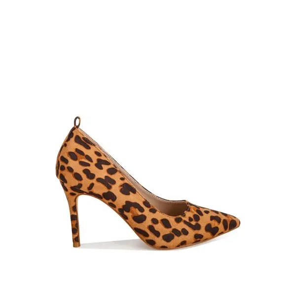 RAG & CO Dittany Ankle Strap Stiletto Heel Pumps In Leopard By - Brown