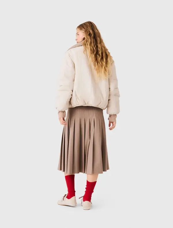 Maje Reversible Faux Fur Puffer Jacket