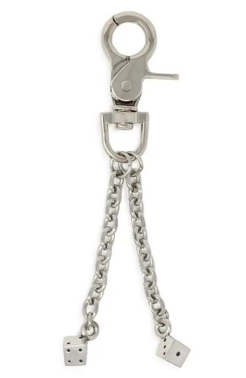 Mnml Dice Keychain - Silver