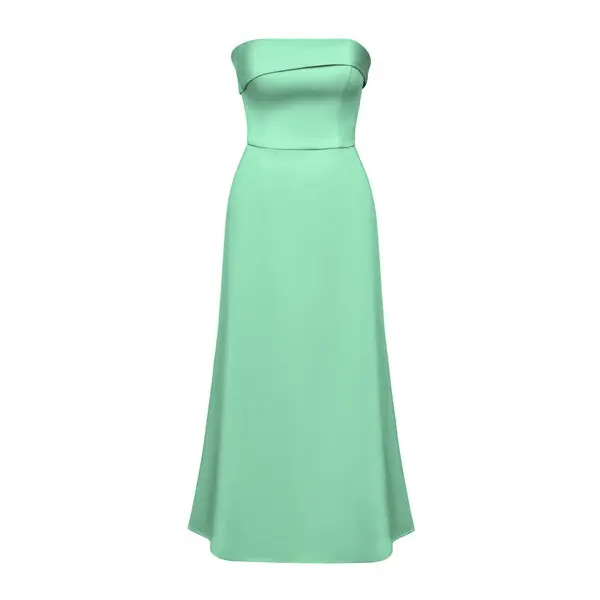 POST MERIDIEM Midi Dress With Turn-up - Green