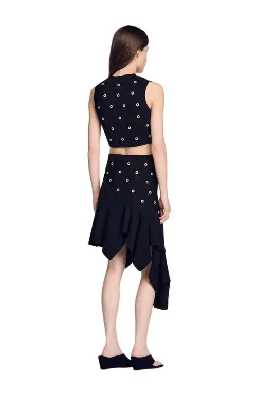Sandro Studded Knit Top