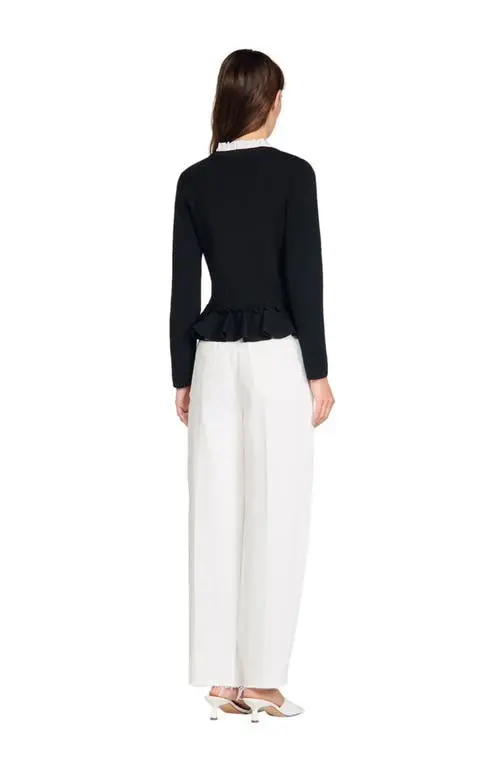 Sandro Victorian Collar Cardigan