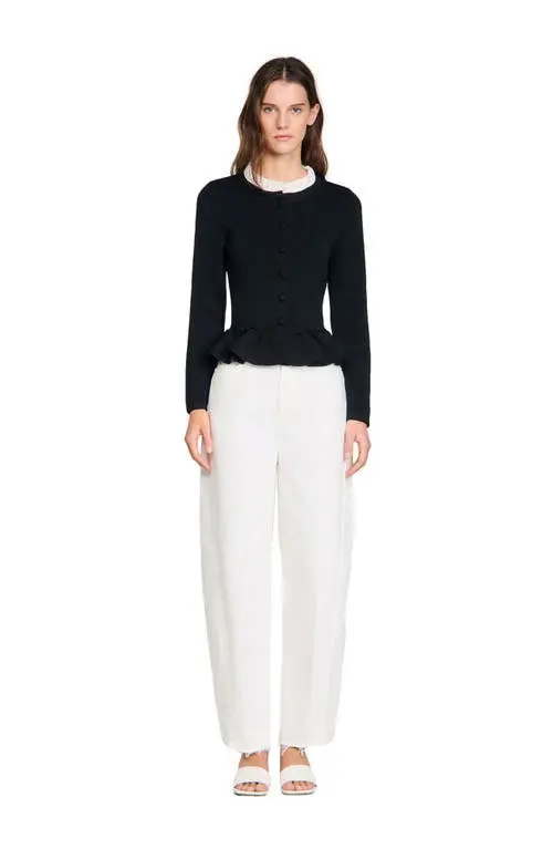 Sandro Victorian Collar Cardigan