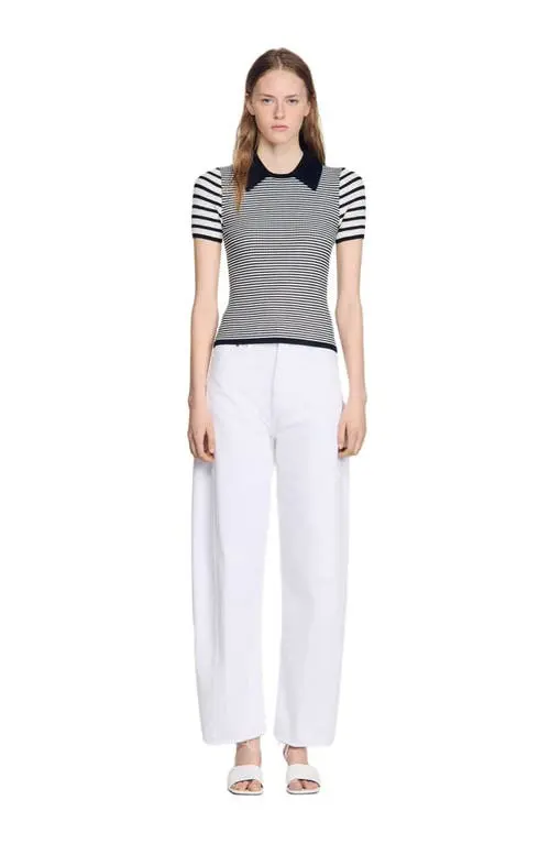 Sandro Striped Polo-style Sweater
