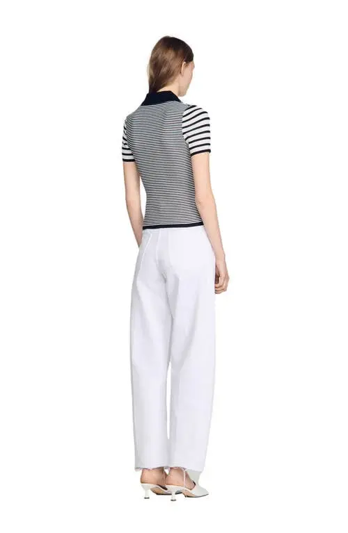 Sandro Striped Polo-style Sweater