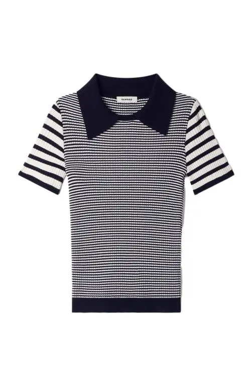 Sandro Striped Polo-style Sweater