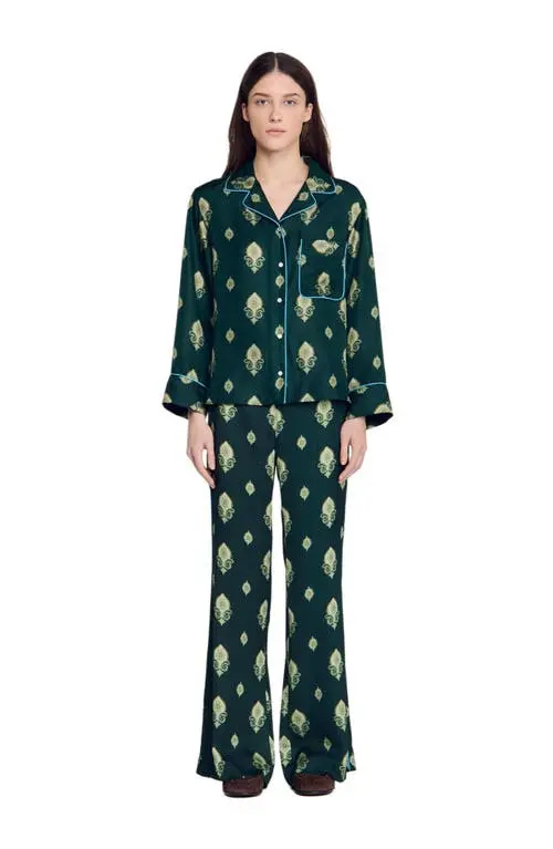Sandro Paisley Print Pyjama Shirt