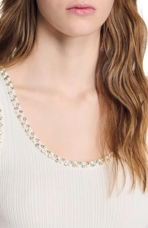 Sandro Rhinestone Knit Maxi Dress