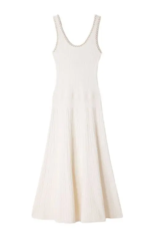 Sandro Rhinestone Knit Maxi Dress