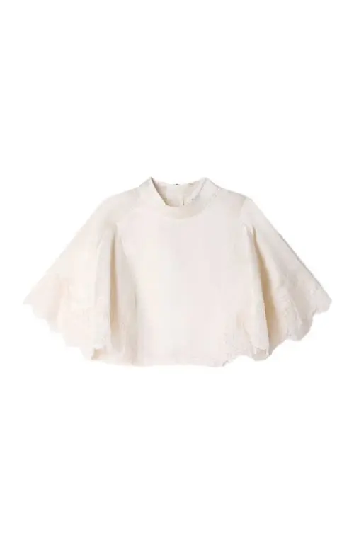 Sandro Satin Cape-effect Crop Top