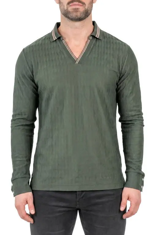 MACEOO Unknown Long Sleeve Cotton Polo