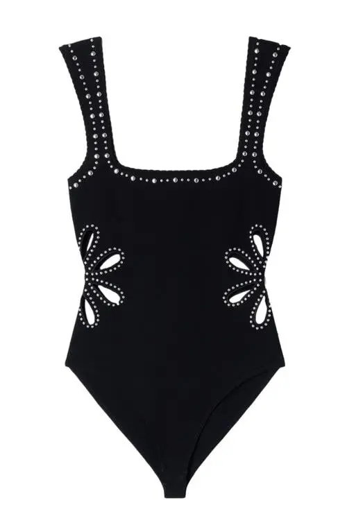 Sandro Studded Knit Bodysuit