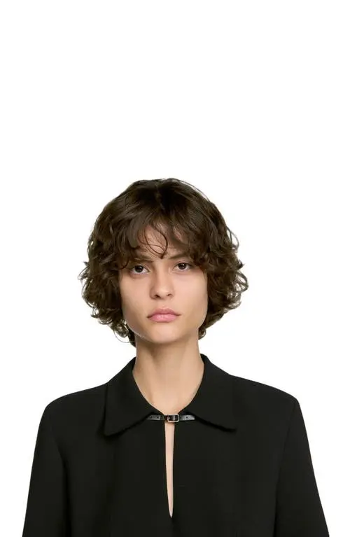 Sandro Short Contrast Skater Dress With Buckle Belt