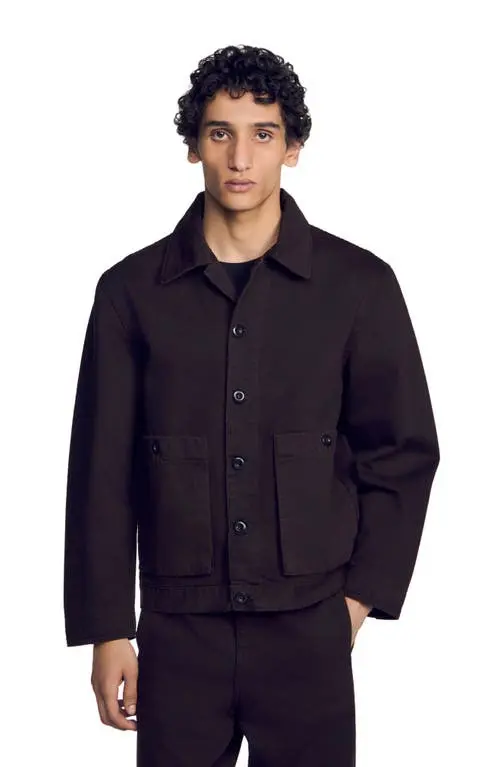 Sandro Denim Worker Jacket