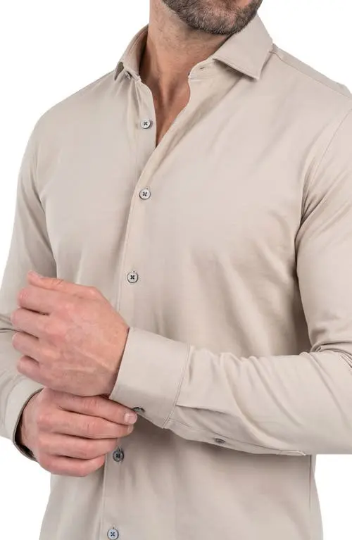 MACEOO Einstein Long Sleeve Stretch Dress Shirt
